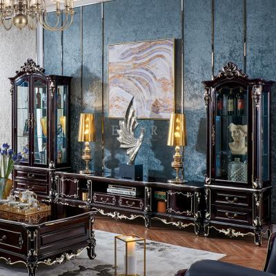 China 1 and 2 Door Antique Cupboard Wooden Glass Cabinet OY-JG01 for sale