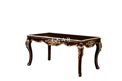 China Royal Classic European Style Wooden Luxury 6 Seater Dining Table LF-1075 for sale