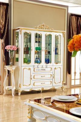 China Antique Wooden Display Wood Glass Cabinet LF-GJ1088 for sale