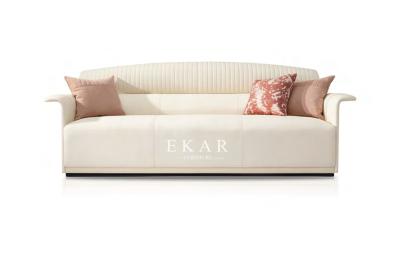 China Cream And Red Colored Living Room Set Buy Leather Sofa W021SF for sale