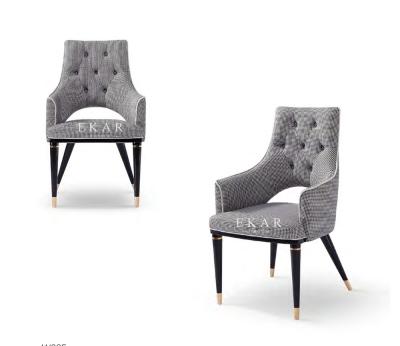 China Modern Wooden Leg Armchaie Home Office Fabric Chair W005 for sale