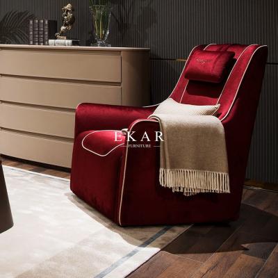 China Modern Leather Or Velvet High Back Leisure Chair With Arm Rest for sale