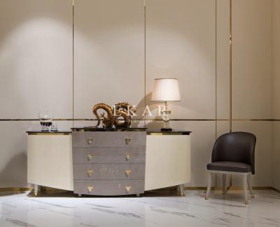 China 4 Drawer High End Dining Room Marble Top Luxury Modern Sideboard for sale