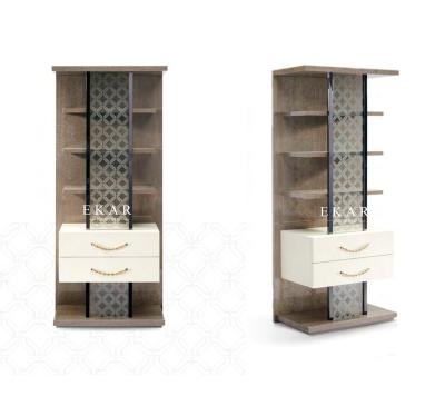 China Modern Wooden High Gloss With Glass Book Shelf Bookcase for sale