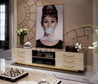 China Modern Showcase High End Italian Design Wood Tv Stand for sale