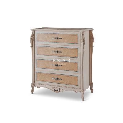 China Classic Elegant 4 Drawer Cabinet Wooden Chest Of Drawer FW-130 for sale