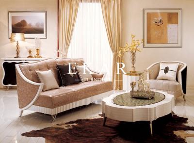 China Neoclassical Luxury Hotel Furniture Solid Wood Designer 4 Seater Corner Sofa Set for sale