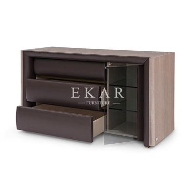 China High End Leather Modern Luxury Drawer Chest W012B12 for sale