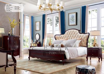China American Style King Size Frame Leather Upholstered Bed for sale
