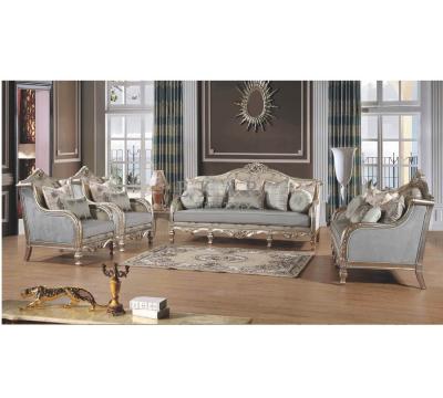China Carved Antique Sitting Room Living Furniture Royal Style Sofa Set for sale