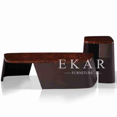 China Contemporary British Style Wooden Rectangle High Gloss Coffee Table W001H3A for sale