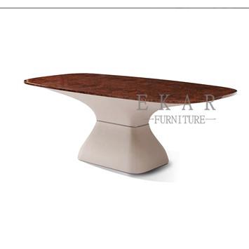 China Modern Deluxe Dining Set Royal High Gloss 6 Seater Dining Table Set W001D1E for sale
