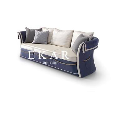 China Modern Elegant Velvet Fabric Linen Leather 8 Seater Sofa Set For Living Room for sale