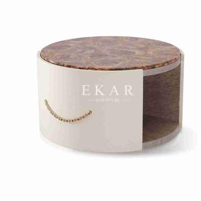 China Marble Top Modern Luxury Living Room Furniture Round Coffee Table  W005H2 for sale