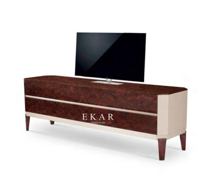 China New Model Furniture Modern High Gloss Veneer Wooden Tv Stand  W006H12A for sale