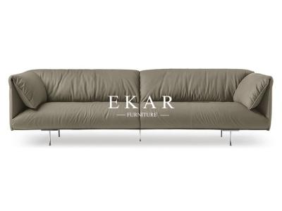 China Italy Contemporary Simple Designed Modern Home Living Room Furniture Leather Sofa Set for sale