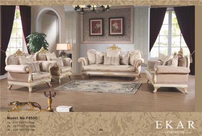 China Fabric Chesterfield Sofa Set Wooden Leg French Style Sofa for sale