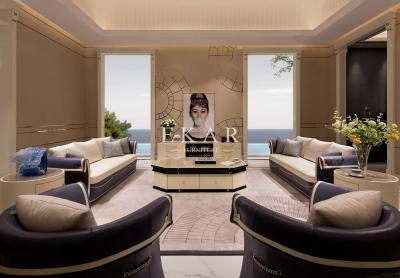 China Elegant Leather Modern Sofa Set Design Living Room Furniture Set for sale