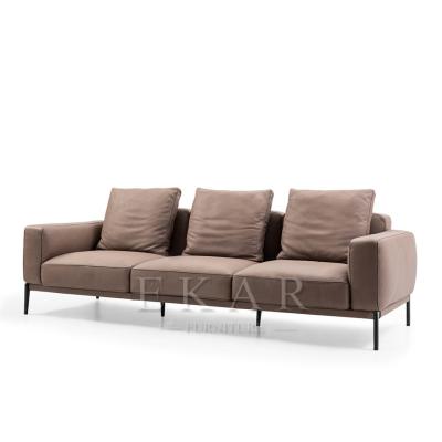 China New design sectional sofa Italian furniture design 3 seater leather sofa for sale