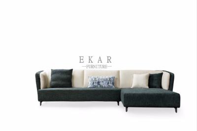 China Living Room Furniture L Shaped Fabric Couch Corner Sofa Set for sale