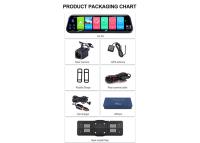 China Android 8.1 touch screen dual lens 4G DVR car dash cam for sale