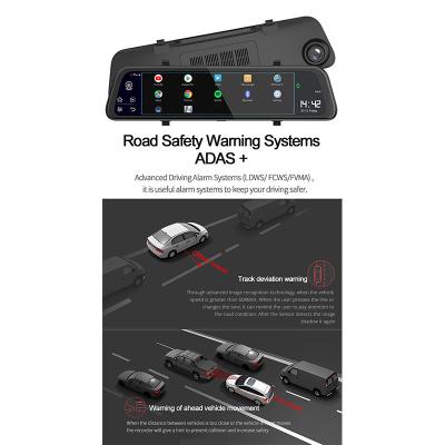 China 12 Inch Car Mirror 1.3GHz IPS Dash Camera Android 8.1 for sale