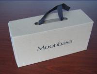 China Custom Printed Kraft Gift Box with Ribbon Handle and Eco-Friendly Kraft Cardboard Packaging for sale