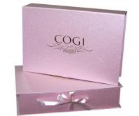 China Custom Pink Rigid Gift Box with Ribbon Bow - OEM/ODM Luxury Cardboard Packaging for sale