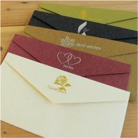 China Custom Vintage Kraft Paper Envelopes with Foil Stamping, Premium Textured Paper, and Custom Sizes for Invitations and Letters for sale