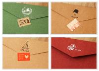 China Custom Vintage Kraft Paper Envelopes with Foil Stamping, Premium Textured Paper, and Custom Sizes for Invitations and Letters for sale