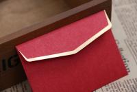 China Custom Luxury Paper Envelopes with Gold Foil Edges and 120-250gsm Premium Textured Art Paper for Personalized Stationery for sale