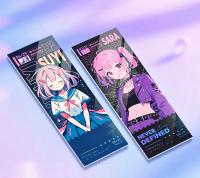 China Custom OEM Holographic Laser Ticket with 300gsm-400gsm Coated Art Paper and Holographic Foil Stamping for Full-Color Collectible Merchandise Cards for sale