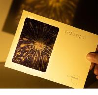 China Custom OEM Light Projection Postcard with 300gsm-400gsm Coated Art Paper and Light-Transmission Film Processing for Unique Keepsake Cards for sale