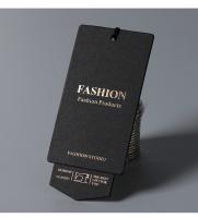 China Custom OEM Clothing Hang Tags with 250gsm-400gsm Textured Paper & Foil Stamping for Brand Labels for sale