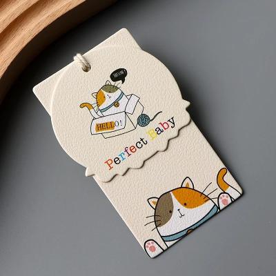 China Custom Die-Cut Hang Tags with Child-Safe Specialty Paper and Offset Printing for Kids' Apparel Labels for sale
