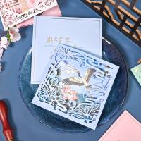China Custom OEM 3D Laser Cut Layered Die-Cut Greeting Cards and Invitations for Weddings and Holidays for sale
