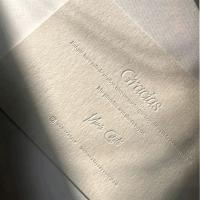 China Custom OEM Letterpress Embossed Thank You Cards with 250gsm-350gsm Premium Textured Cotton Paper and Deep Embossing/Debossing for sale