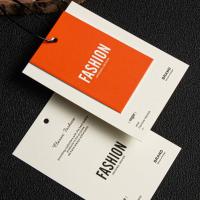 China Custom OEM Hang Tags and Clothing Labels with 250gsm-400gsm Coated Art Paper and Offset Printing for sale