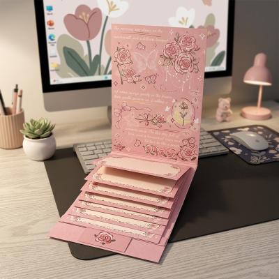China Custom OEM Concertina Folding Greeting Card with 250gsm-350gsm Matte Art Paper and Precision Concertina Folding for Multi-Panel Fold-Out Cards for sale