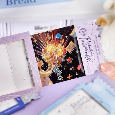 China Custom OEM Sliding Window Greeting Card with 250gsm-350gsm Matte Art Paper and Precision Die-Cutting for Interactive Pull-Out Design for sale