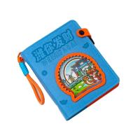 China Custom OEM Printed Felt Cover Notebook with 3D Felt Applique Patches and Elastic Strap Closure for sale