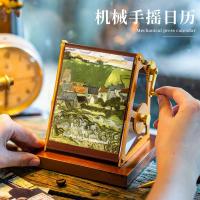 China Custom OEM Mechanical Flip Calendar with Museum-Quality Art Printing on Heavy-Duty Cardstock for sale