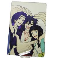 China Custom OEM Transparent Acrylic Color Mixing Card with Premium Clear Acrylic and UV Printing for See-Through Trading Cards for sale