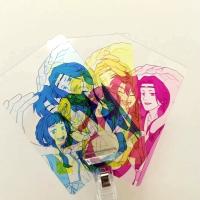 China Custom OEM Transparent Acrylic Color Mixing Card with Premium Clear Acrylic and UV Printing for See-Through Trading Cards for sale