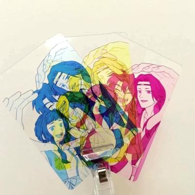 China Custom OEM Transparent Acrylic Color Mixing Card with Premium Clear Acrylic and UV Printing for See-Through Trading Cards for sale