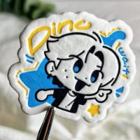 China Custom OEM Premium Cotton Paper Emblem with Offset Printing and Custom Die-Cutting for Unique Soft Textured Paper Badges for sale