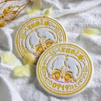 China Custom OEM Premium Cotton Paper Emblem with Offset Printing and Custom Die-Cutting for Unique Soft Textured Paper Badges for sale