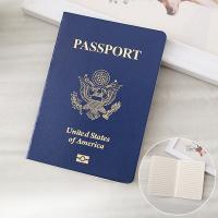 China Custom OEM Passport-Style Notebook with Faux Leather Cover and Gold Foil Printing in Passport-Sized Dimensions for sale
