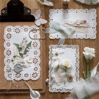 China Custom OEM/ODM Die-Cut Lace Paper Card with Premium Textured Paper and Precision Die-Cutting for Scrapbooking for sale