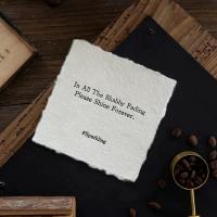 China Custom OEM Handmade Cotton Paper Quote Cards with Deckled Edges and Offset Printing for sale